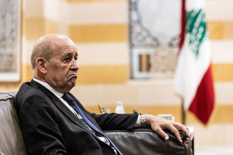 JEAN-YVES LE DRIAN RENCONTRE NAJIB MIKATI, LE PRÉSIDENT DU CONSEIL DES ...