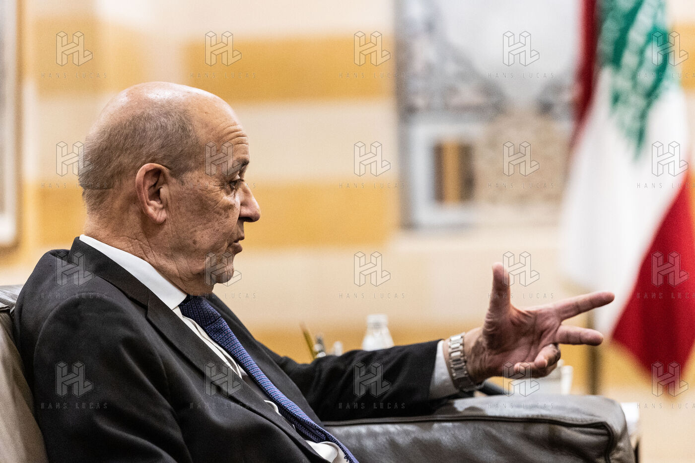 JEAN-YVES LE DRIAN RENCONTRE NAJIB MIKATI, LE PRÉSIDENT DU CONSEIL DES ...
